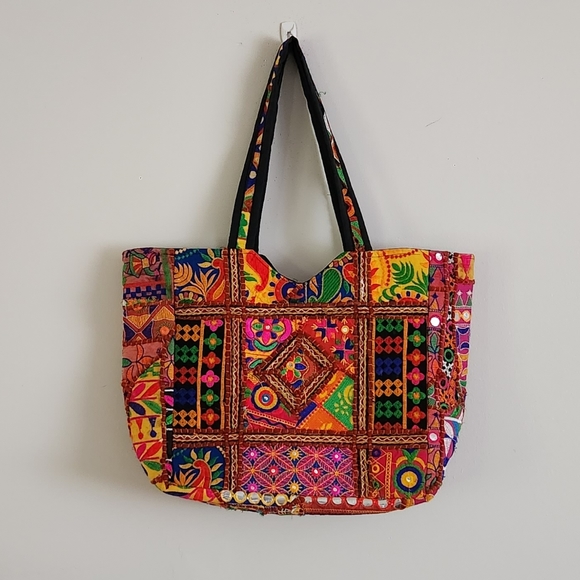 Hand Crafted | Bags | Boho India Tote Purse | Poshmark